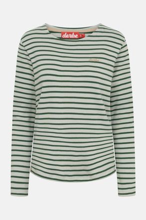 Derbe Derbe Streifenshirt Interstriped Damen Hellgr&uuml;n Langarmsh