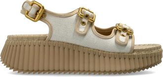 Chlo&eacute; Femme, Chaussures, Beige, Taille: 40 EU Nama Platform Sandales