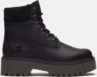 Timberland Wasserdichter Stone Street 6-Inch-Boot mit Plattform f&uuml;r Damen in Schwarz, Damen, Schwarz, Gr&ouml;&szlig;e