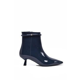 Patrizia Pepe Femme, Chaussures, Bleu, Taille: 38 EU Bottine brillante avec talon de 5cm