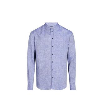 Emporio Armani Chemise &agrave; col officier en pur lin