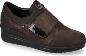 Valleverde VD210F Chaussures Confort avec Fermeture &agrave; D&eacute;chirure, D&eacute;contract&eacute;, Marron et Noir, Semelle Ergonomique Antid&eacute;rapante, Semelle Extractable, marron, 39 