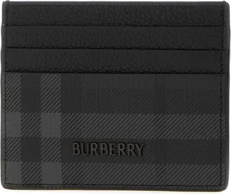 Burberry Mens Printed Canvas City Card Holder Iron Portafogli Wallet