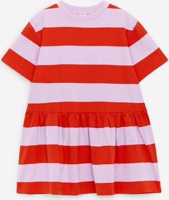 Arket Jerseykleid Mit R&uuml;schen -Lila