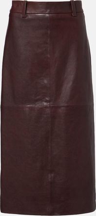 Brunello Cucinelli Midirock aus Leder