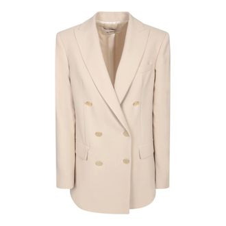 Blanca Vita Femme, Vestes, Beige, Taille: 36 FR &Eacute;l&eacute;gant Veste Crois&eacute;e