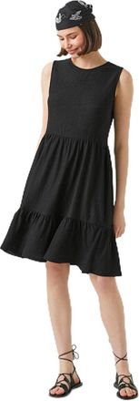 Koton Damen Halter Neck Midi Pleated Casual Dress, Black (999), L EU