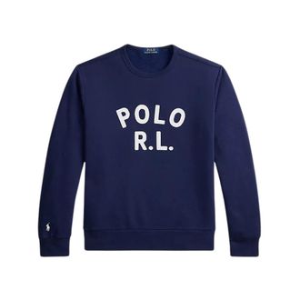 Polo Ralph Lauren Logo Fleece Sweatshirt - - Sweatshirts & Hoodies - Herren - Blau - M