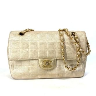 Chanel Pre-owned Tissu sacs-chanel - Femme - Pre-owned - Beige - Taille: ONE Size