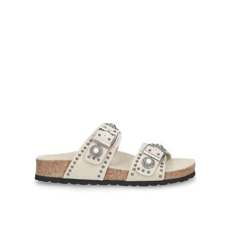 Elena Iachi Ergonomische Sandalen mit Nieten - - Shoes - Damen - Wei&szlig; - 38 EU