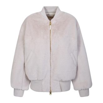 Blanca Vita Wei&szlig;e Bomberjacke mit Kunstpelz - - Jackets - Damen - Wei&szlig; - XS