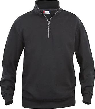 Clique Clique - Sweat-shirt demi-fermeture éclair pour homme, femme, unisexe, demi-fermeture éclair, en polyester, doux, résistant au lavage, pour randonnée,