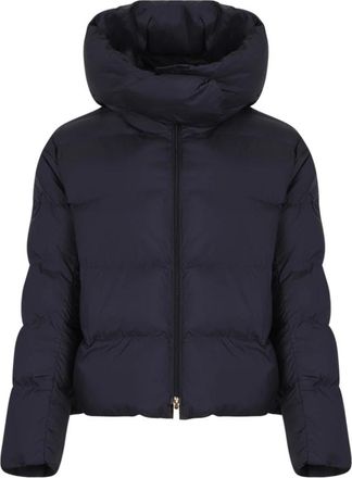 Pinko Pinko, Femme, Vestes, Bleu, Taille: 38 FR Doudoune courte matelassée à col montant