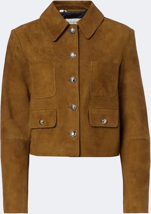 Altuzarra Cropped Jacke Astley aus Veloursleder