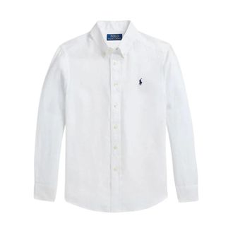 Ralph Lauren Homme, Chemises, Blanc, Taille: XL Chemise Sport Manches Longues en Lin