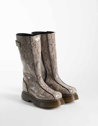 Dr. Martens Buzz - Bottes montantes &agrave; imprim&eacute; serpent-multicolore