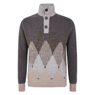 Ballantyne Stylischer Pullover mit Knopfdetail - - Knitwear - Herren - Mehrfarbig - XL
