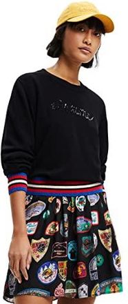 Desigual Jers_Mara 2000 Black Pull Sweater, Noir, XL Femme