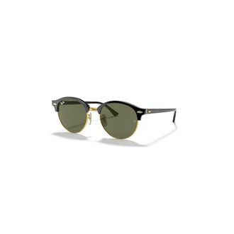 Ray-Ban Clubround Classic Sonnenbrillen Schwarz Fassung Gr&uuml;n Glas 51-19