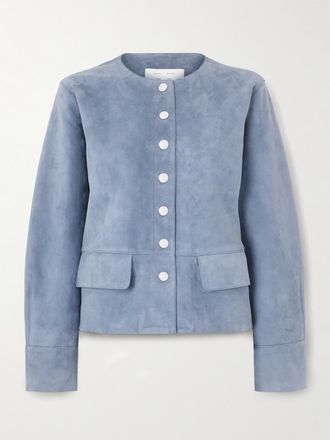 Proenza Schouler Robin Jacke Aus Veloursleder - Blau