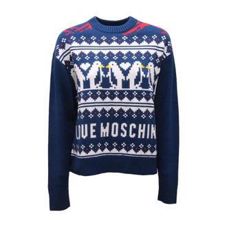 Moschino Liebe Wollmischpullover - - Knitwear - Damen - Blau - M