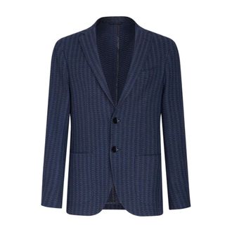 Etro Jacquard Single-breasted Jacket - - Jackets - Herren - Blau - 2XL