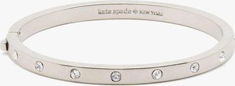 Kate Spade New York Kate Spade Set In Stone Silber-Armreif Mit Scharnierverschluss f&uuml;r Frauen in Klar/Silber | Metall