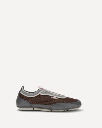 Fendi Leather and mesh Sneakers by Fendi Male 6.5