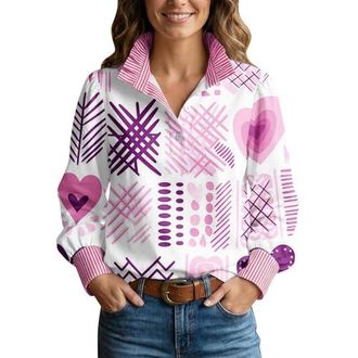 Generic 2026 Chemise Saint-Valentin Femme Fashion Manches Longues Pull-Over Col Rond Couleur Unie Top Haut Outdoor Grandes Tailles Vetement pour Automne Hiver
