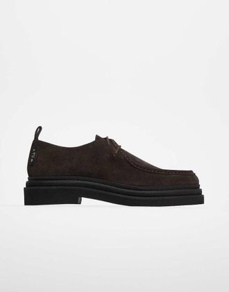 WALK LONDON Walk London - Brooklyn - Schuhe in Braun mit abgen&auml;htem Schuhblatt-Brown