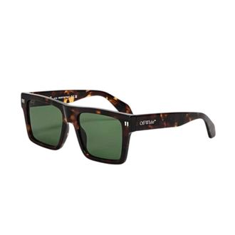 Off-white Off White - Lawton Quadratischer Rahmen-Sonnenbrille f&uuml;r Herren/Damen Unisex (Braun/Gr&uuml;n)