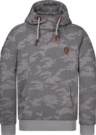 Naketano Herren Kapuzenpullover Supapimmel, Farbe:Dark Grey Melange (camo), Größe:XL