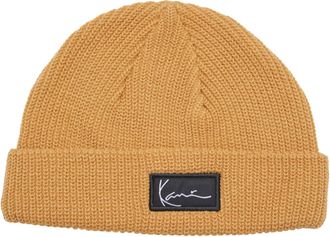 Karl Kani Woven Signature Essential Fisherman Beanie Sand, one Size