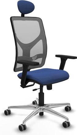 Piqueras y Crespo Stuhl f&uuml;r Sicherheitsh&uuml;tten mit 3D-Armen, h&ouml;henverstellbarer Lendenwirbelst&uuml;tze und festem Kopfteil, ausgestattet mit Syncro/Traslack und Schneidescha