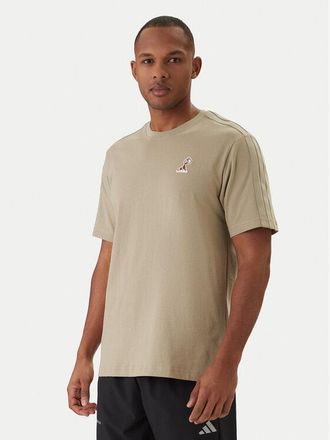 adidas T-Shirt Lux Coffee Cafe Pour Graphic KB4846 Gr&uuml;n Loose Fit