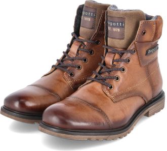 Bugatti 325A0U3F3500-6300 SP Schn&uuml;rstiefel Glattleder Herren in braun - Gr. 45