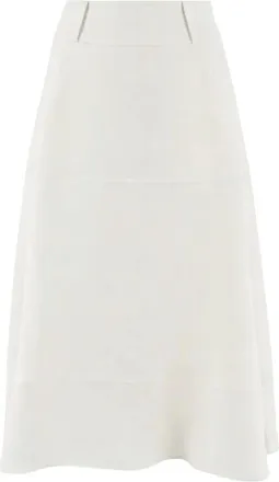 Antonelli Femme, Jupes, Blanc, Taille: 44 FR Joel Midi Skirt