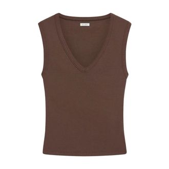 St.Agni Femme, Tops, Brun, Taille: 40 FR Cotton 90s Top