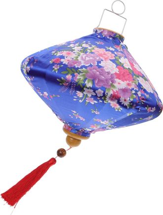 Hemobllo Vintage H&auml;ngelaterne aus Seide mit Quaste Dekoration f&uuml;r Garten und Camping im Antik Stil