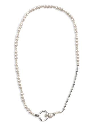 AMBUSH Halskette mit Kunstperle - Silber