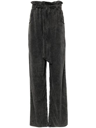 Isabel Marant Priana Hose aus Chambray - Schwarz