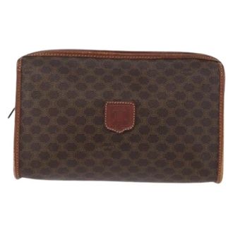 Celine Pre-owned Vintage Canvas Clutch - - Pre-owned - Damen - Braun - ONE SIZE
