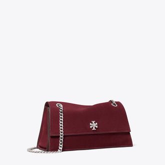 Tory Burch Damen Kira Schultertasche aus Wildleder mit Drehverschluss