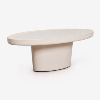 Sklum Ovaler Couchtisch 110x60 cm aus Darwys-Zement