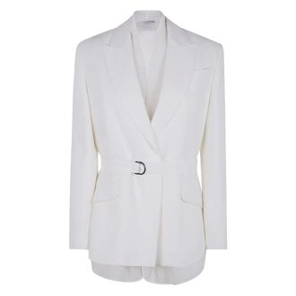 Brunello Cucinelli G&uuml;rteljacke im Anzugstil - - Jackets - Damen - Wei&szlig; - L