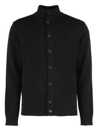 Slowear Cardigan mit Stehkragen - Schwarz