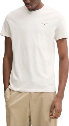 Tommy Jeans Herren T-Shirt Kurzarm Slim Linear Chest Tee mit Rundhalsausschnitt, Grau (Oat Marl Htr), XXL