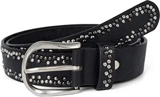 styleBREAKER Ceinture &agrave; clous avec petits clous de diff&eacute;rentes couleurs, ceinture, raccourcissable, unisexe 03010071, couleur:Noir, taille:110cm