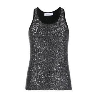 Fabiana Filippi Schwarzes Pailletten-Tanktop - - Tops - Damen - Schwarzk - M