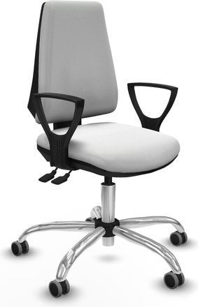 Piqueras y Crespo B&uuml;rostuhl wei&szlig; mit Elche Rollen mit festen Armen, ausgestattet mit Asincro und Schneidschaum, Wei&szlig;